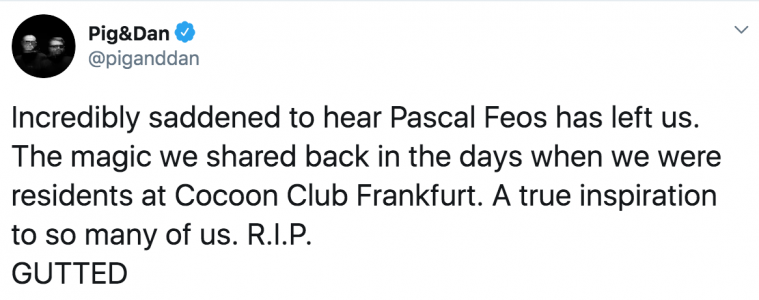 German Techno Pioneer Pascal FEOS has died – Music is 4 Lovers