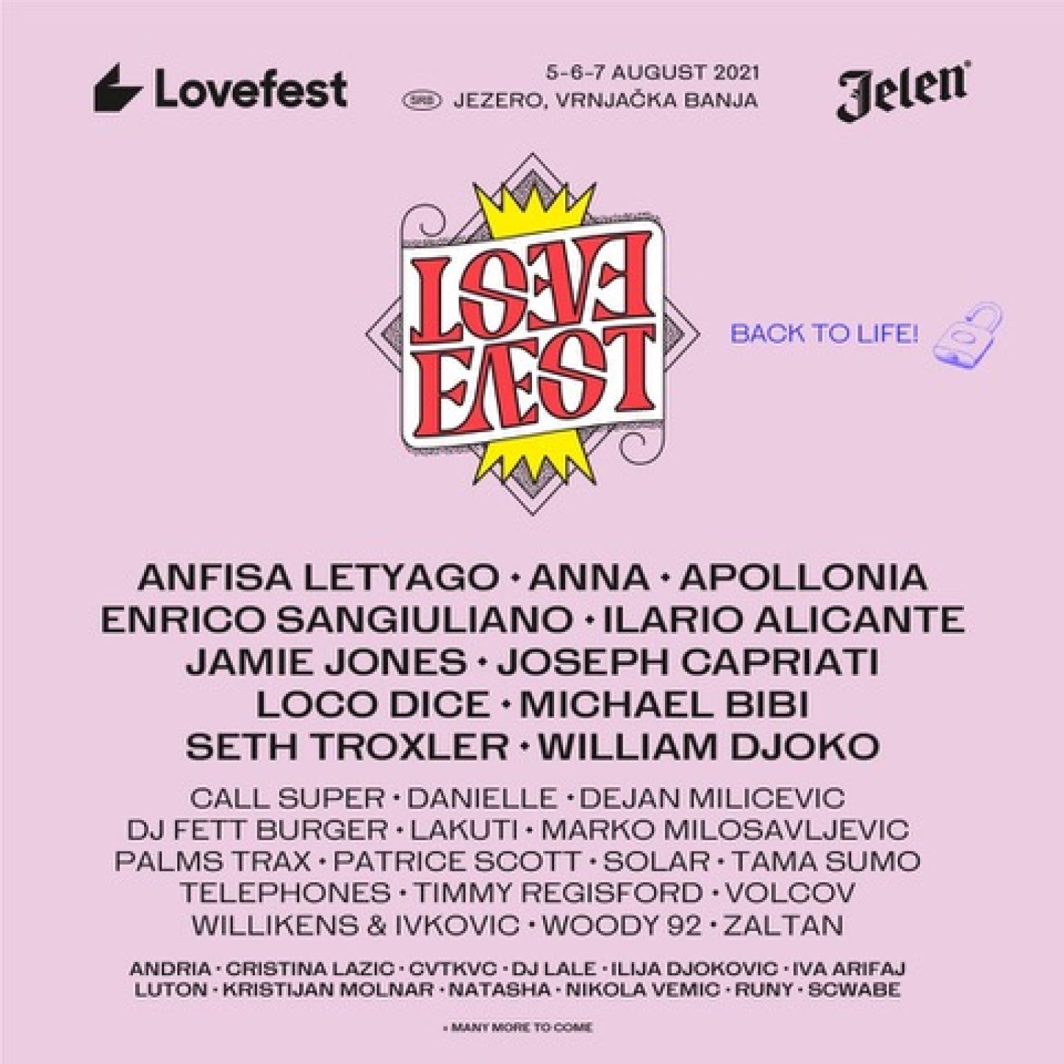 Lovefest Serbia Announces Line-Up (ft. Apollonia, Jamie Jones, Tama Su ...
